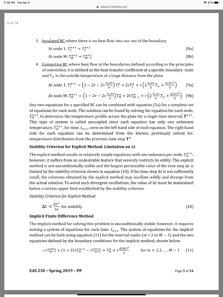 令87% 11:58 PM Tue Apr 9 ublearns.buffalo.cdu 5 of 14 | Chegg.com