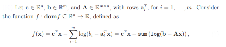 Solved - The set domf contains only the points x∈Rn for | Chegg.com