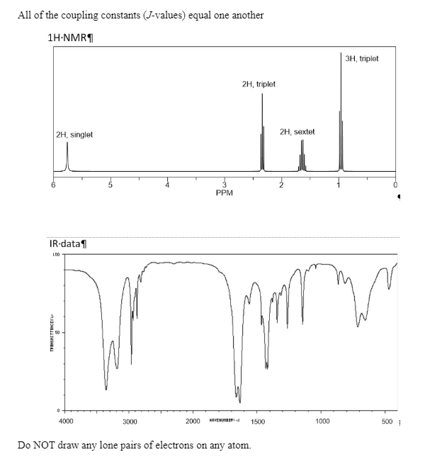 Solved Given the following IR spectrum, 1H NMR spectrum, and | Chegg.com