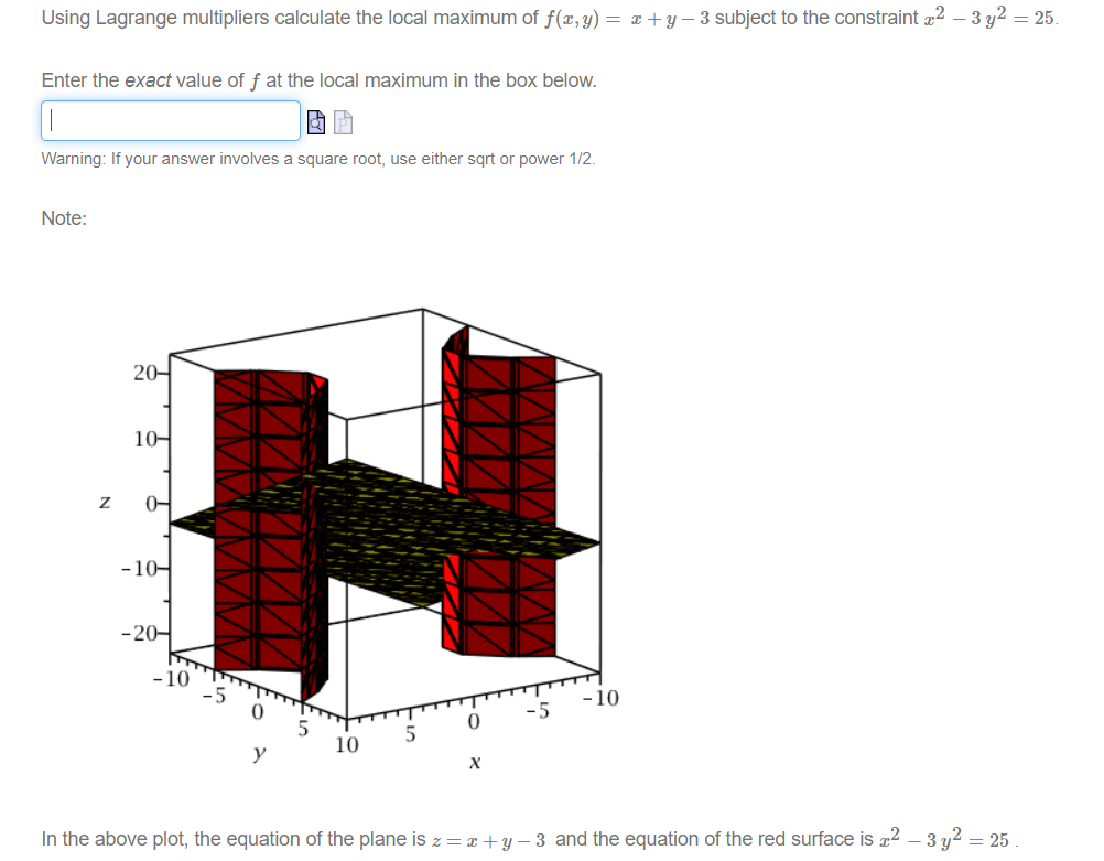 Solved Using Lagrange multipliers calculate the local | Chegg.com