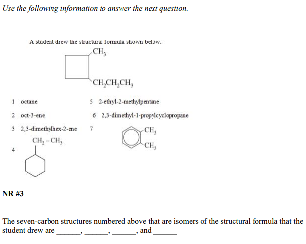Octane Isomers Structural Formulas