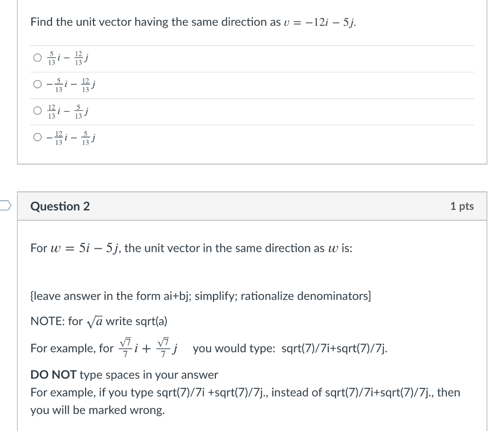 Solved Find the unit vector having the same direction as v = | Chegg.com