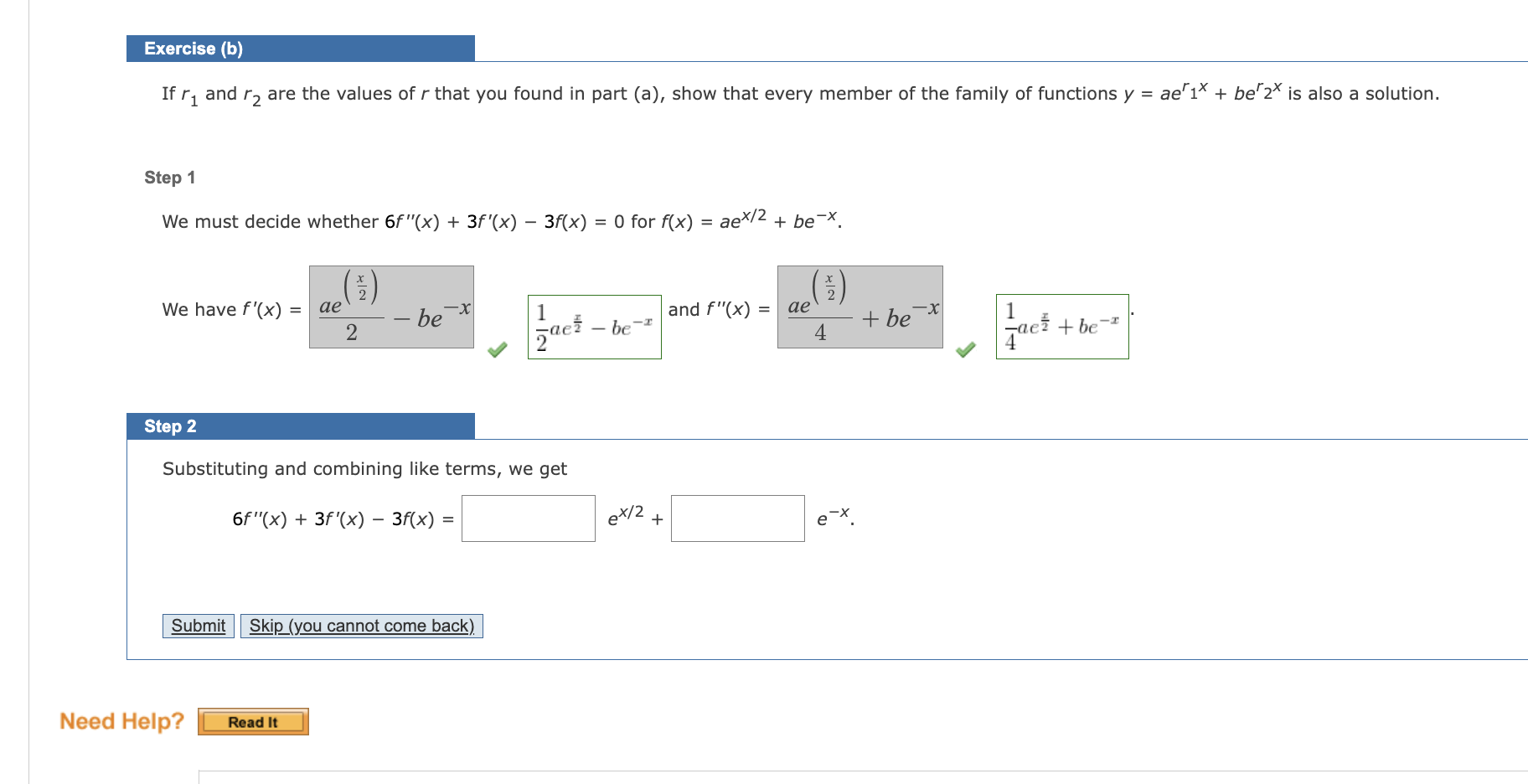Solved If r1 and r2 are the values of r that you found in | Chegg.com