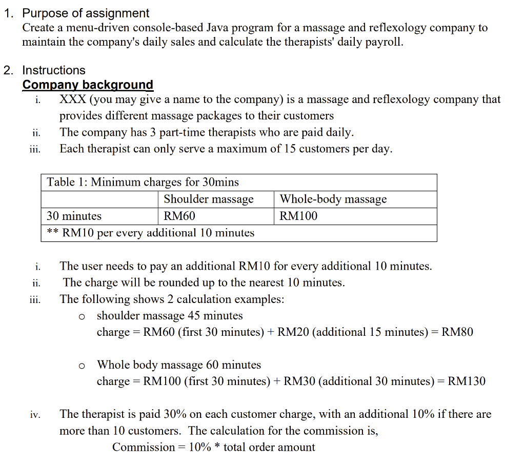 Solved Purpose of assignment Create a menu-driven | Chegg.com
