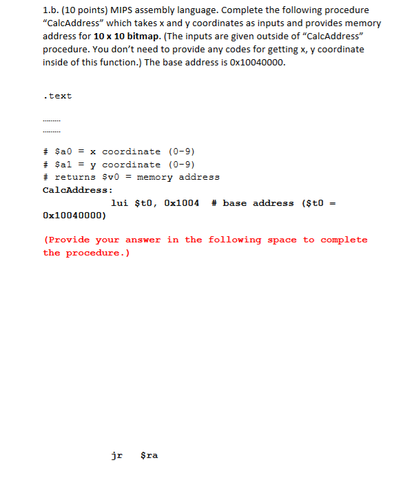 Solved 1. Suppose we have the following 10×10 bitmap, which | Chegg.com