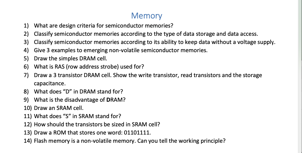 Solved 1) ﻿What are design criteria for semiconductor | Chegg.com