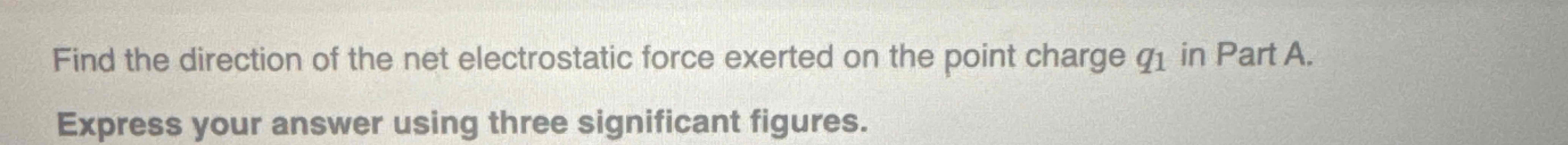 Find the direction of the net electrostatic force | Chegg.com