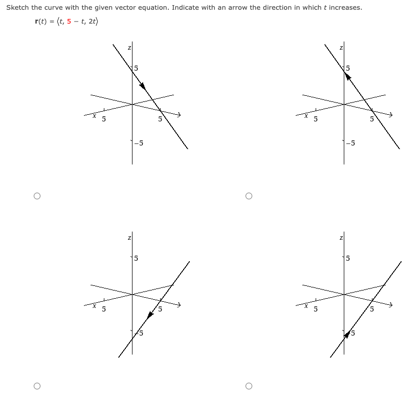 Solved Sketch The Curve With The Given Vector Equation