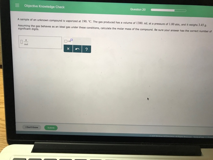 Solved Objective Knowledge Check Question 20 A sample of an | Chegg.com