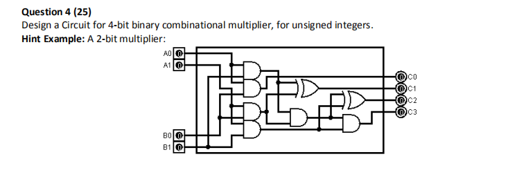 Solved Question 1 (25) Design a circuit for a | Chegg.com
