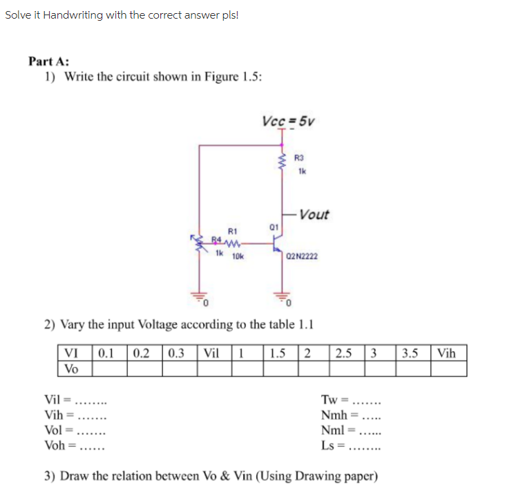 Solved Solve it Handwriting with the correct answer pls! | Chegg.com