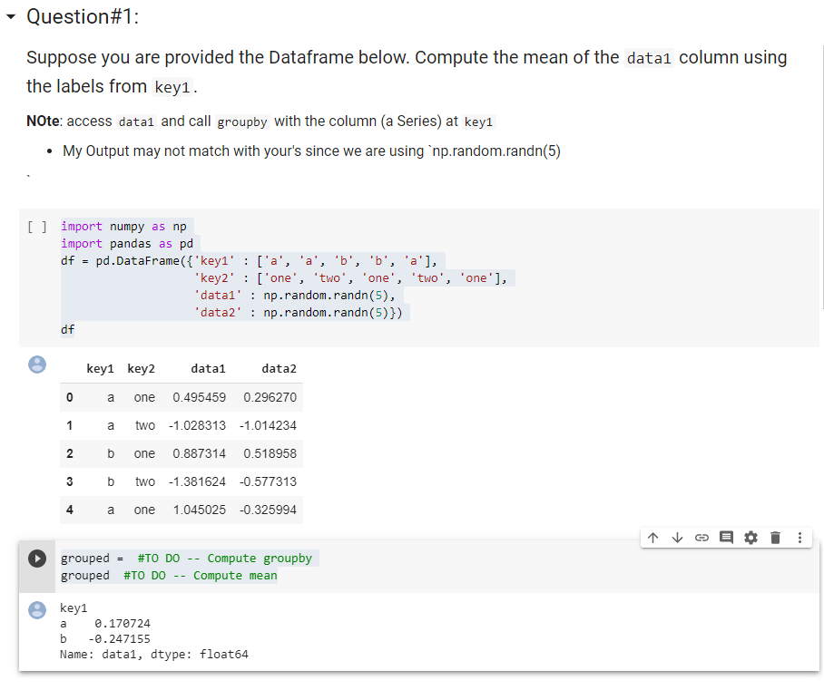 Solved Question1 Suppose You Are Provided The Dataframe