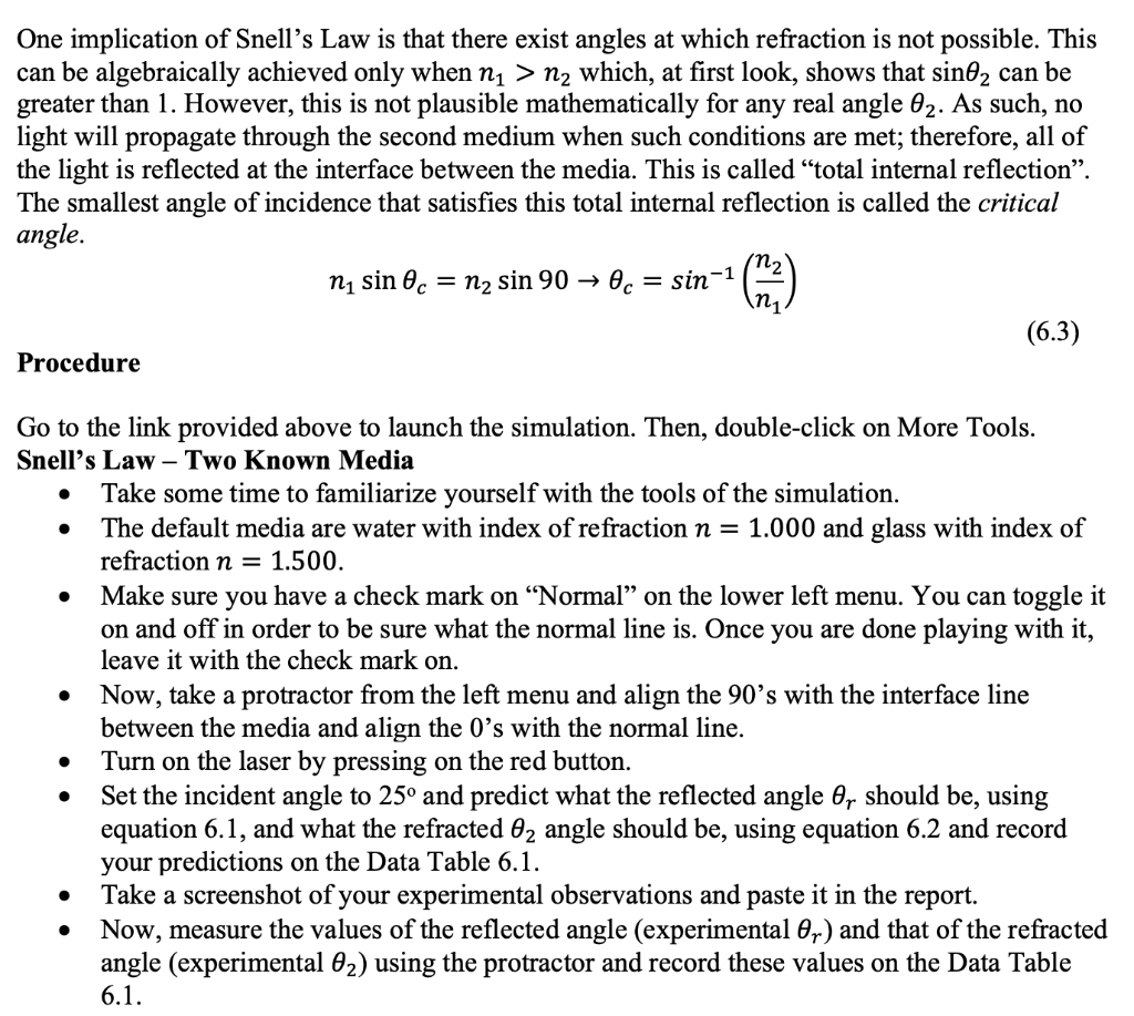 Solved = Theory The law of reflection predicts that the | Chegg.com