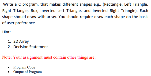 Solved Please write the code in C program. Please write the | Chegg.com