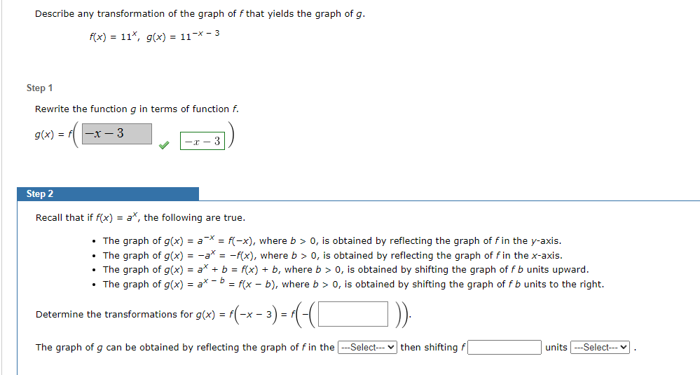 Solved Describe any transformation of the graph of f that | Chegg.com