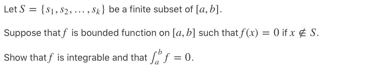 Solved Let S = {S1,S2, ... , Sk} be a finite subset of | Chegg.com