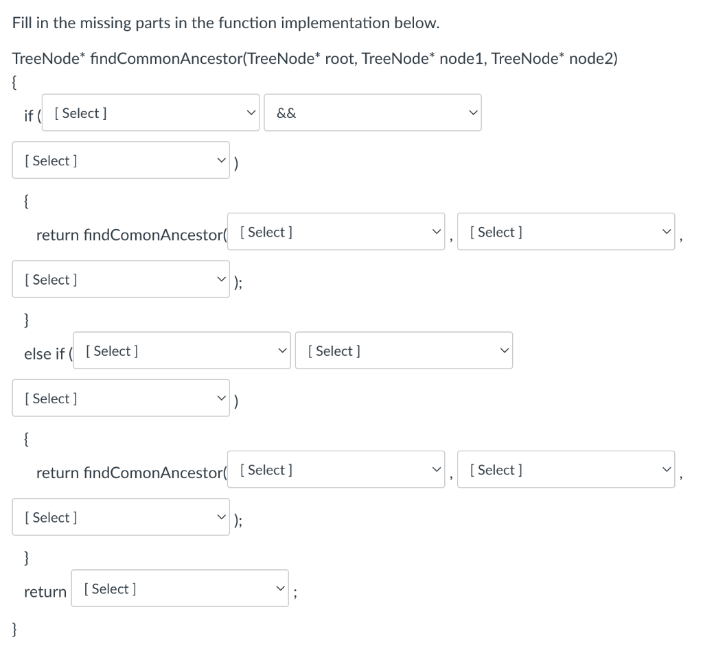 Solved Consider The Following Function Prototype Treenode 