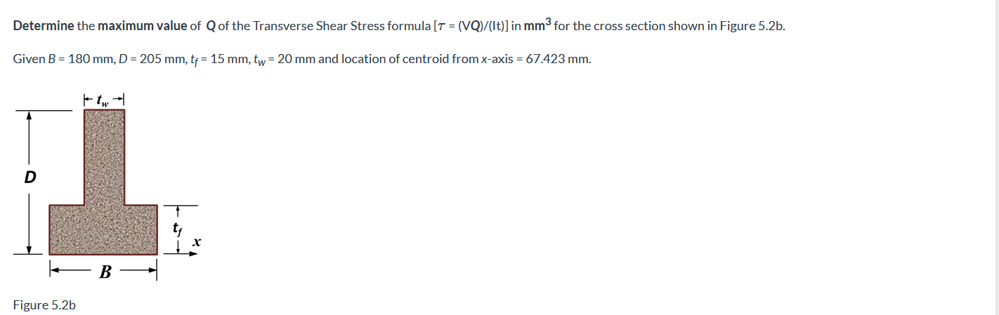 Solved Determine the maximum value of Qof the Transverse | Chegg.com
