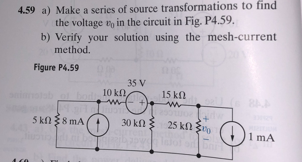 Solved 4.59 a) Make a series of source transformations to | Chegg.com