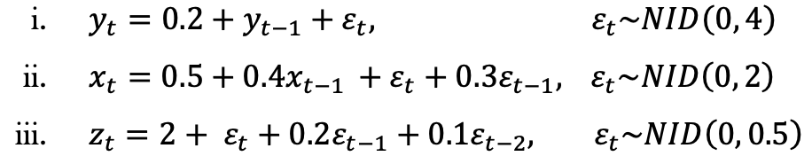 Solved c. Consider the following three stochastic processes: | Chegg.com Solved c. Consider the following three stochastic processes: | Chegg.com