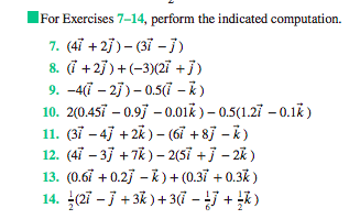 Solved For Exercises 7-14, perform the indicated | Chegg.com