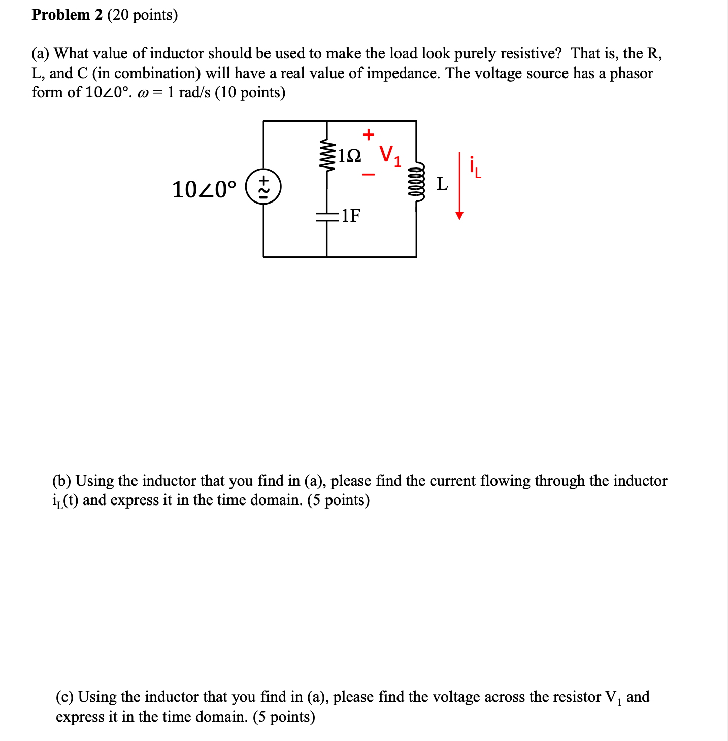 Solved (a) What value of inductor should be used to make the | Chegg.com