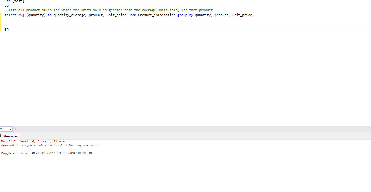 Solved The issue is that I want to list all the products | Chegg.com