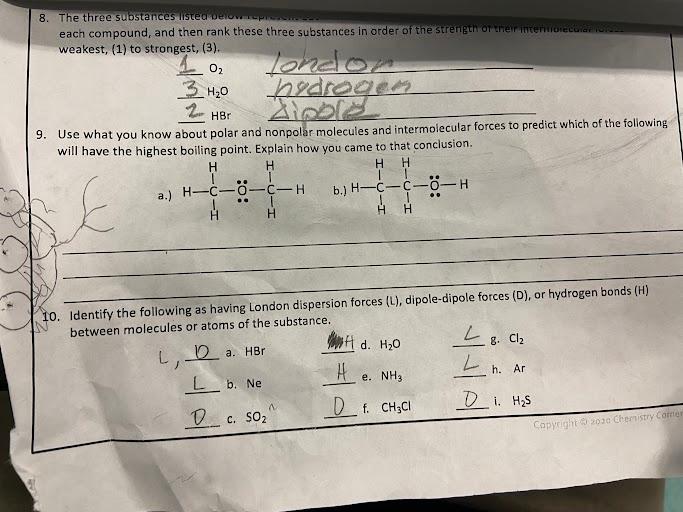 Solved weakest, (1) to strongest, (3). weakest, (1) to | Chegg.com