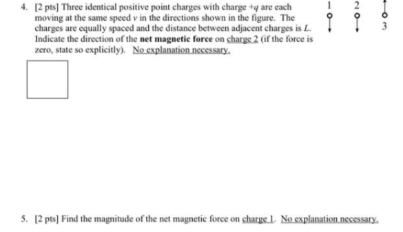 4. [2 pts] Three identical positive point charges | Chegg.com