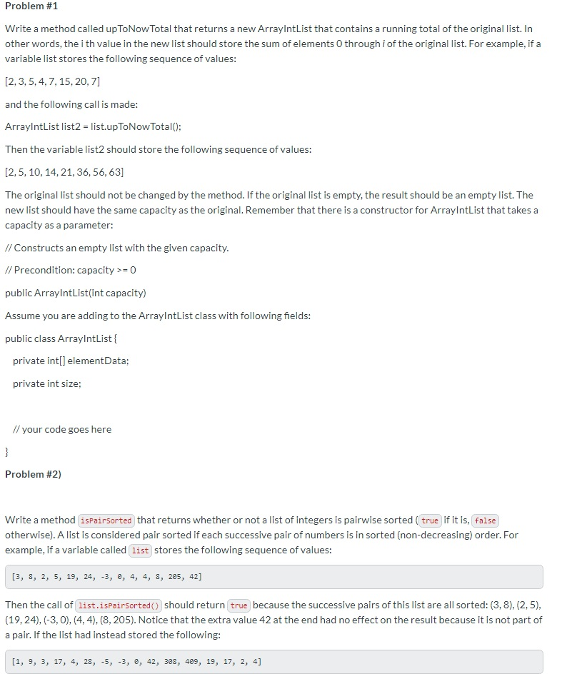 Solved You will update the ArrayIntList.java with you | Chegg.com