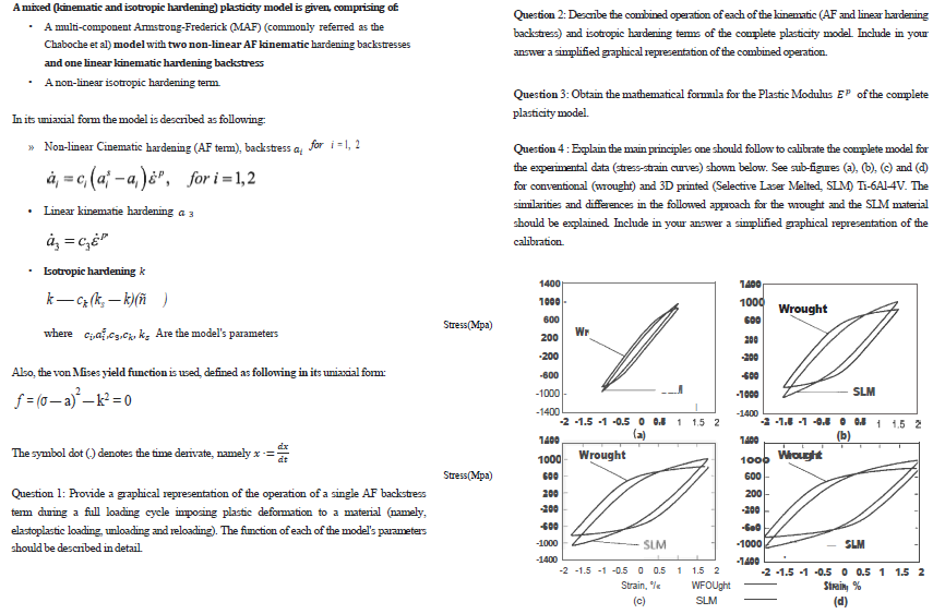 Solved A mixed (kinematic and isotropic hardening) | Chegg.com