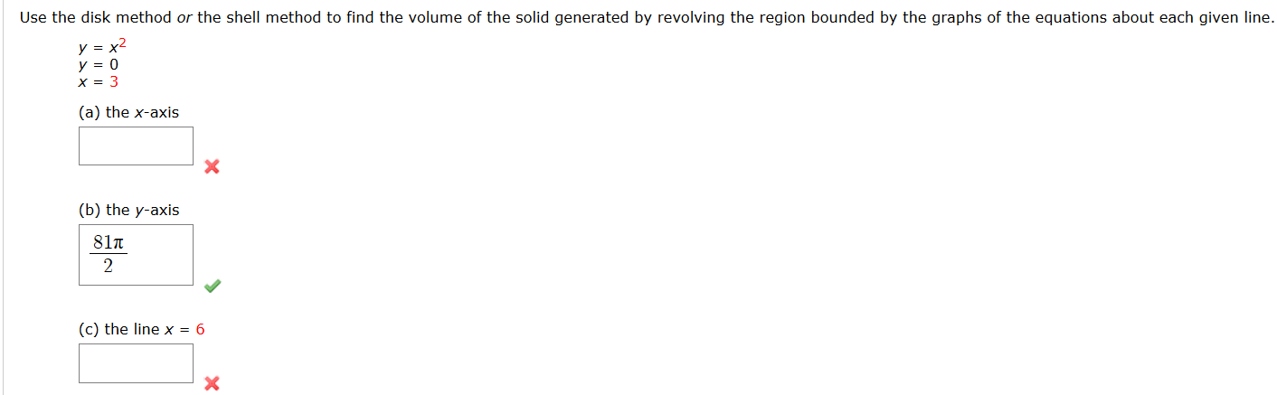 Solved Use the disk method or the shell method to find the | Chegg.com