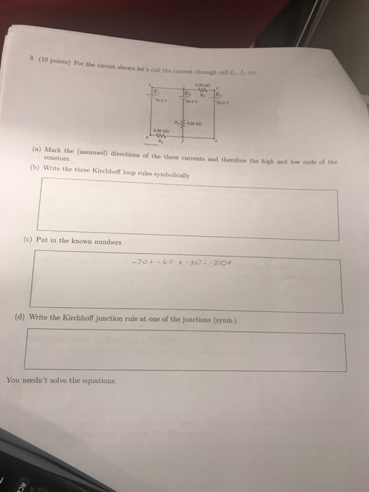 Solved 3. (10 points) For the circuit shown let's call the | Chegg.com