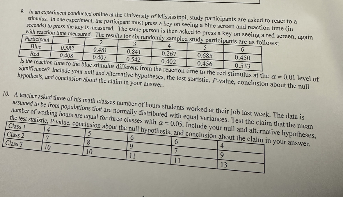Solved 9. In an experiment conducted online at the | Chegg.com