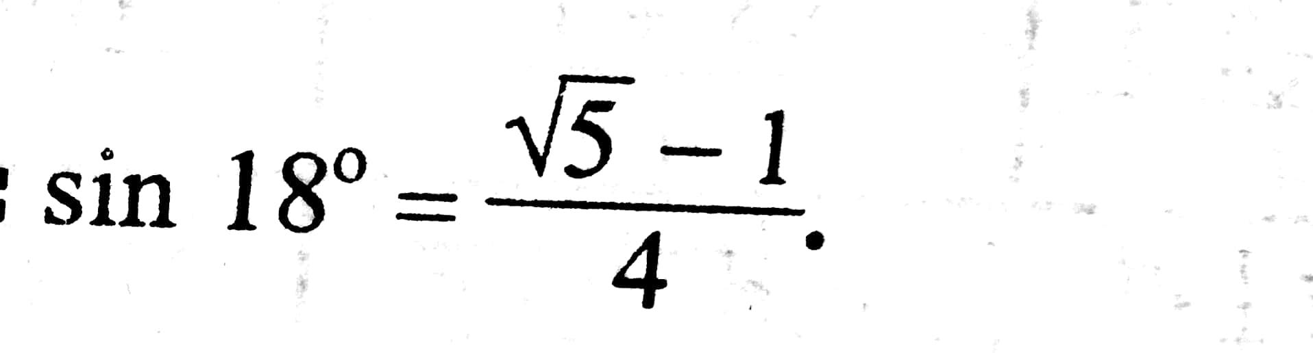 Solved sin 18º – V5 – 1 4 | Chegg.com