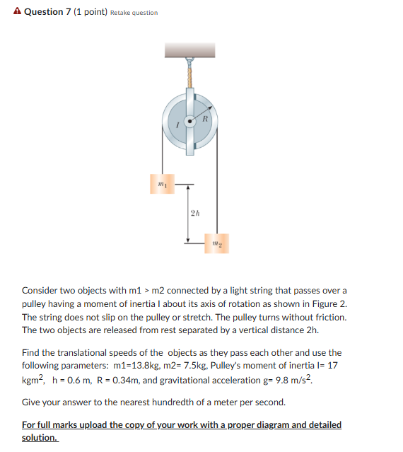 Solved A Question 7 (1 ﻿point) ﻿Retake questionConsider two | Chegg.com