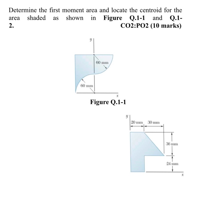 Solved Determine the first moment area and locate the | Chegg.com