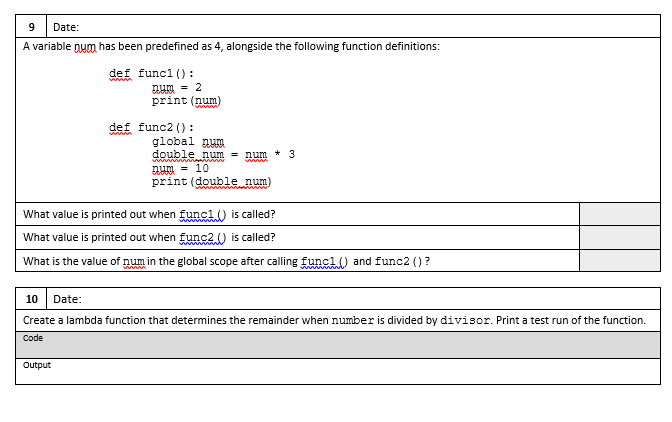 Solved 6 Date: Create a code (that is both effective and | Chegg.com