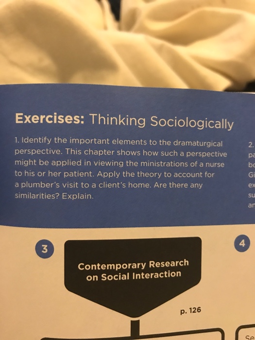 Exercises: Thinking Sociologically 1. Identify the | Chegg.com