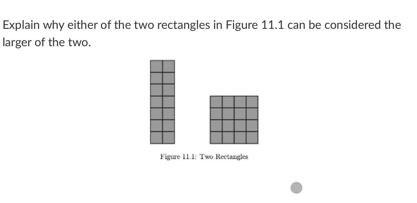 Solved Explain why either of the two rectangles in Figure | Chegg.com