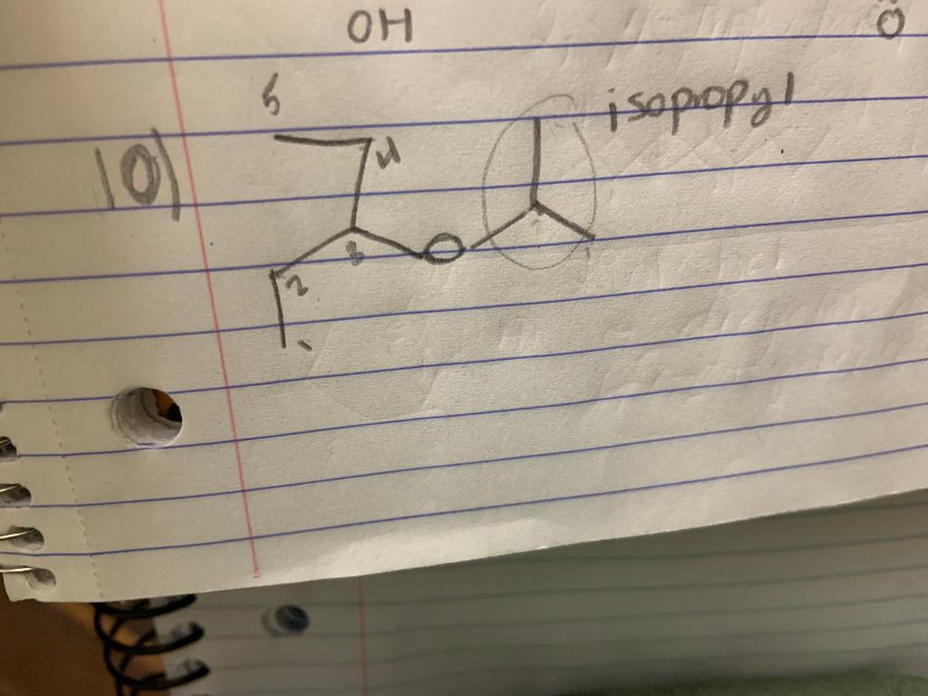 Solved OH 5 isopropyl (1) | Chegg.com