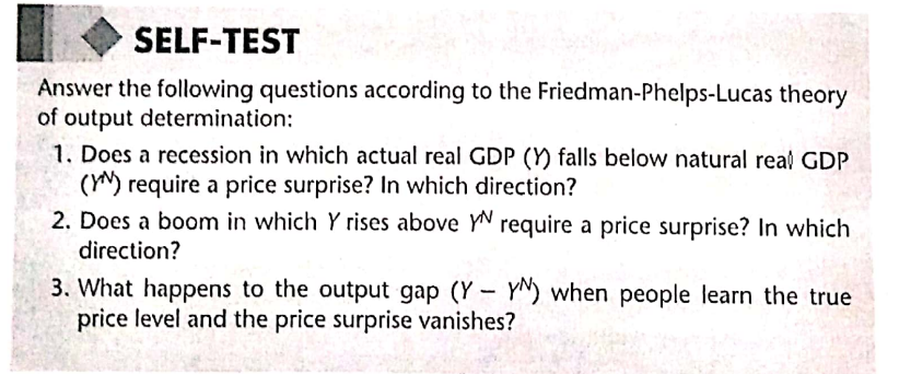 Solved SELF-TEST Answer the following questions according to | Chegg.com