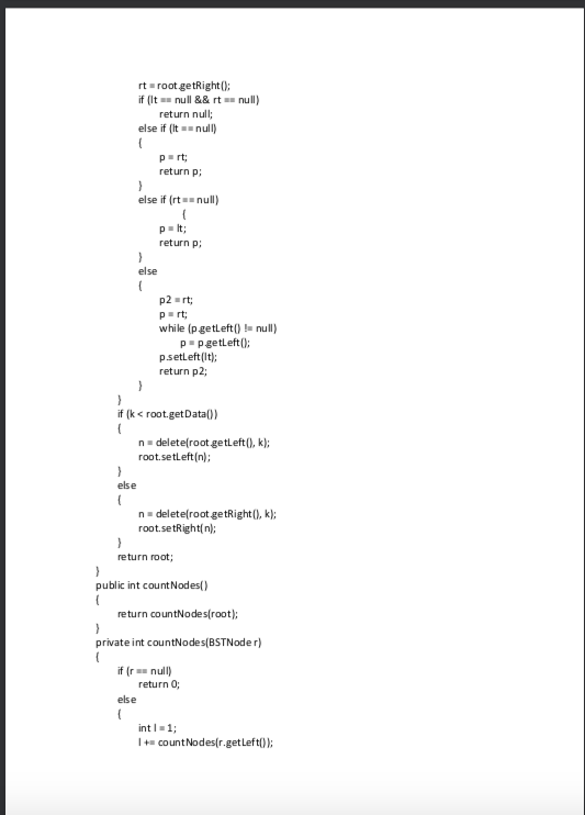 Solved import java.util.Scanner; class BSTNode BST Node | Chegg.com
