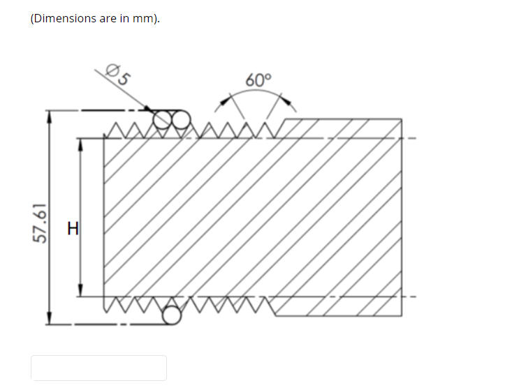 Solved To measure the root diameter of a thread, we place | Chegg.com