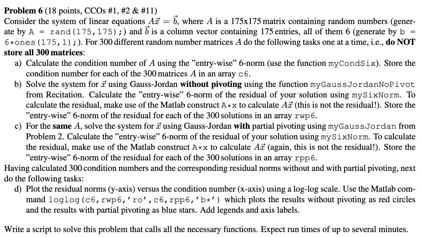 Solved Problem 6 (18 points, CCOs \#1, \#2 \& \#11) Consider | Chegg.com