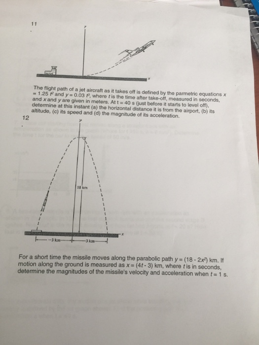 Solved The flight path of a jet aircraft as it takes off | Chegg.com