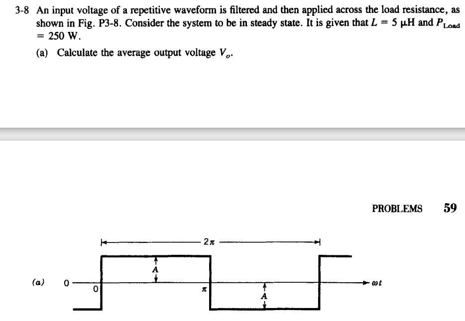 Solved 3-8 An input voltage of a repetitive waveform is | Chegg.com