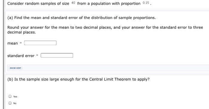 Solved Consider random samples of size 40 from a population | Chegg.com