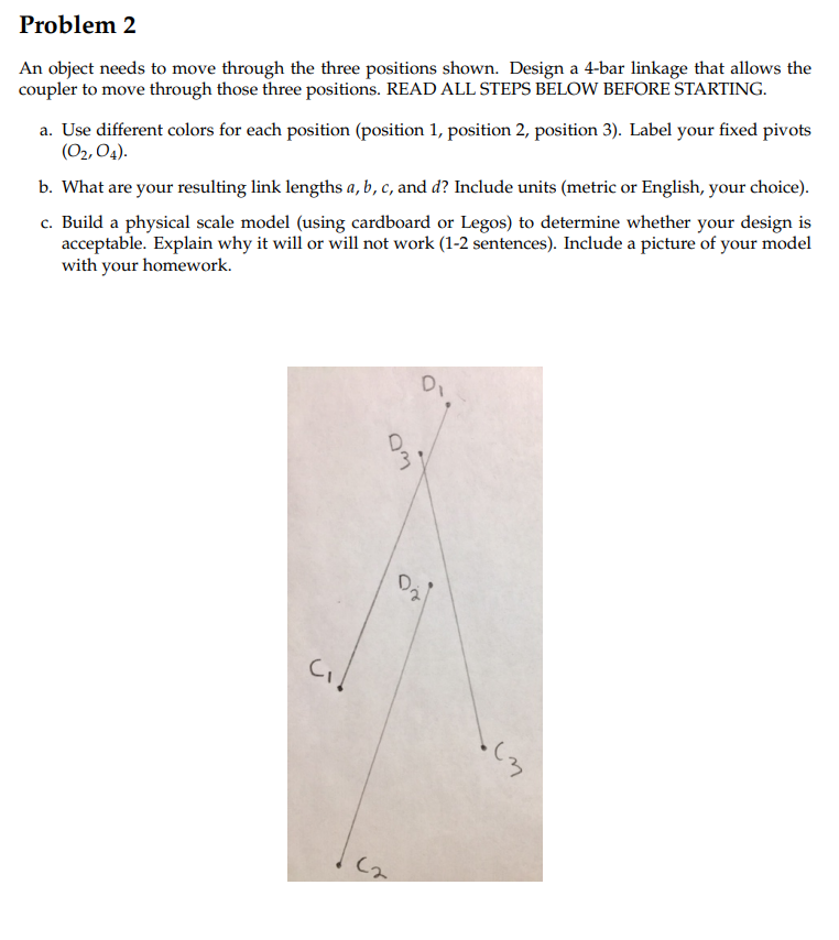 Solved An object needs to move through the three positions | Chegg.com