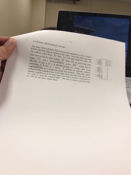 Solved 5. (5 Points) SRAM Memory Design Intel RAM (SRAM) | Chegg.com